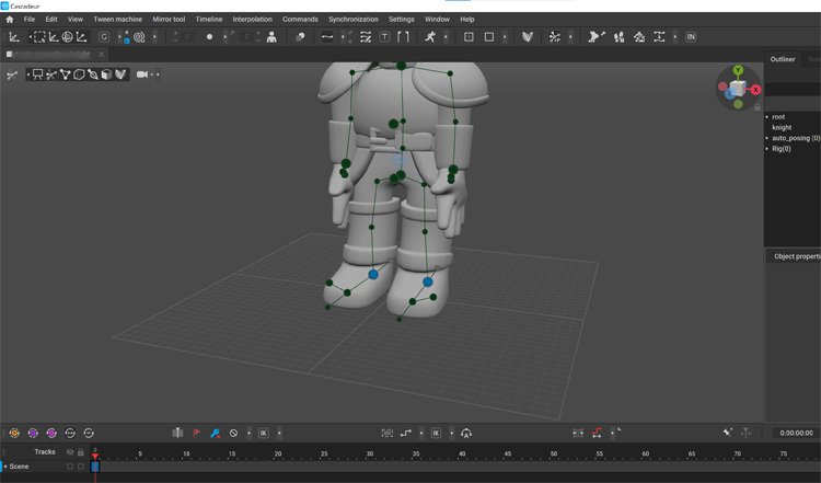 3DCG制作日記（第9回）Cascadeur覚え書き ① Blender（Auto-Rig Pro）⇔Cascadeur インポート ...
