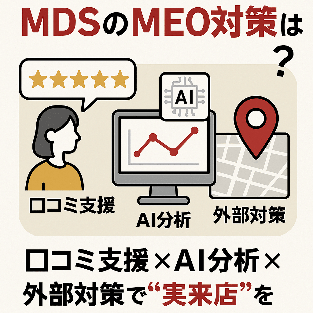 【他社と圧倒的に差がつく】MDSのMEO対策とは？口コミ支援×AI分析×外部対策で“実来店”を最大化！｜高石明美