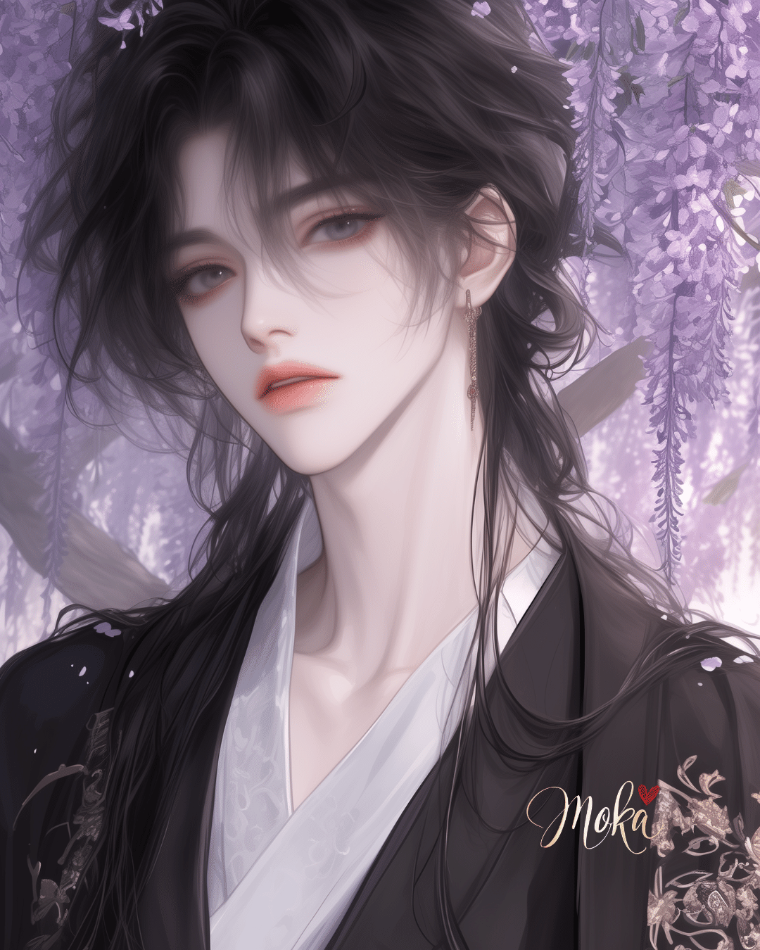 【AIイラスト集】藤に想う...｜Moka ｜ AIと楽しむ創作ライフ