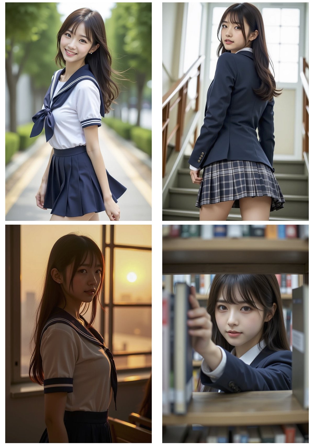 「放課後美少女図鑑」 - AIが生み出す制服女子【AIグラビア写真集】｜GenAI Studio