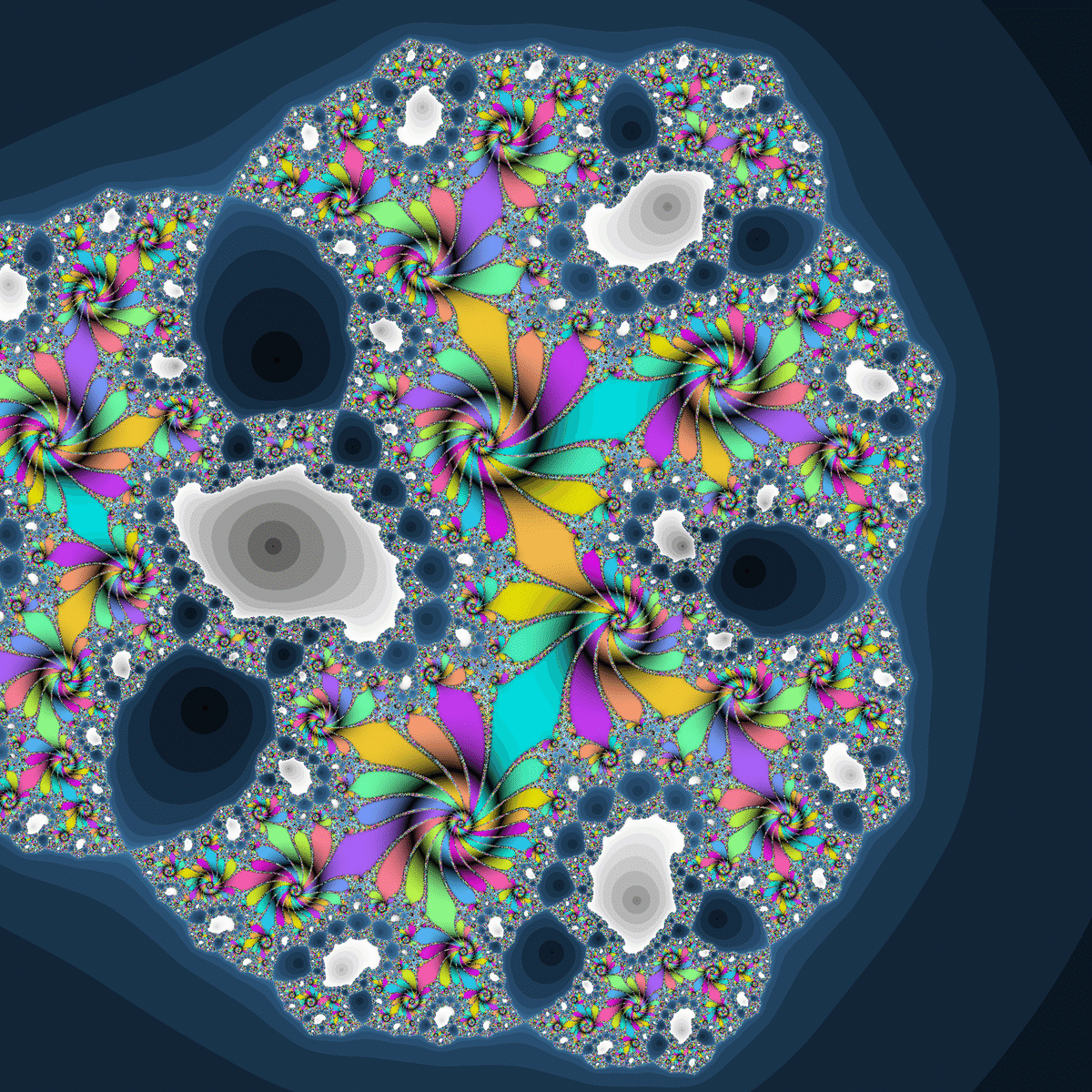 今週のフラクタル84 ((c^4-3c^3)/(z^3-3z^2-c^3+3c^2)+c)｜108Hassium