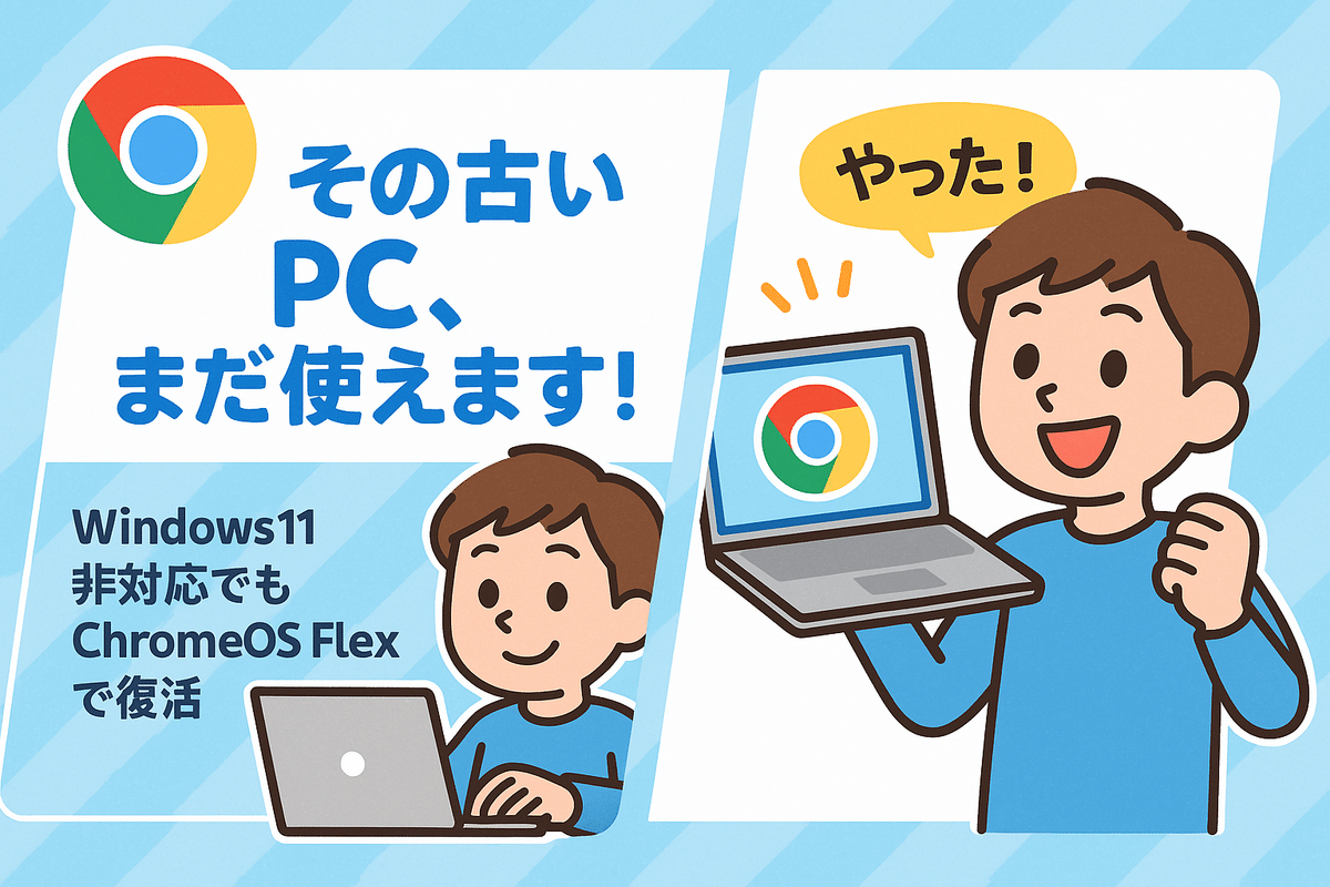 Windows11非対応PCをChromeOS Flexで現役続行！簡単導入ガイド｜中古パソコン屋のナベキンファクトリー