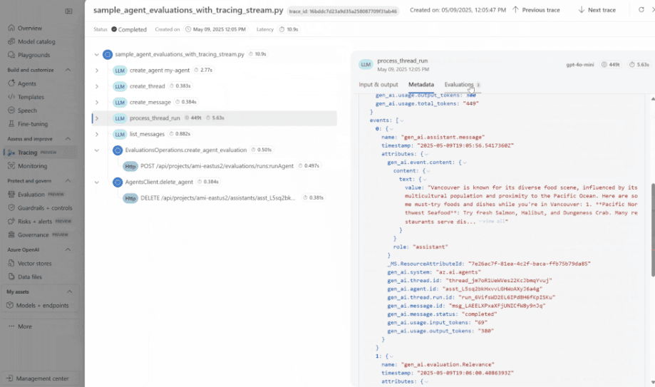 Azure AI Foundry Agent Service における組み込み型 AgentOps ツールの紹介｜daka ...