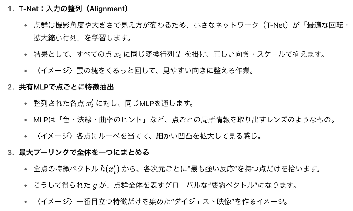 PointNetとは？なぜ点群のままで学習できるの？｜note AIニュース