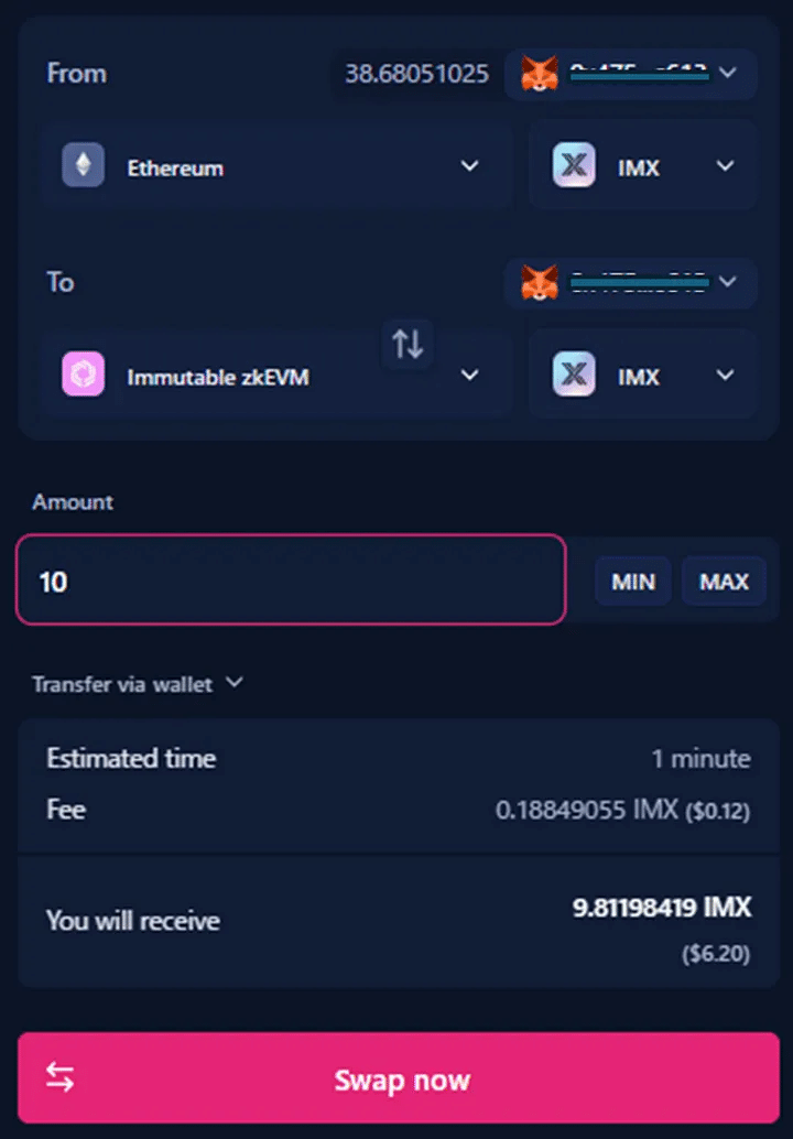 クレイムしたTGTトークンを外部へ送金するためのガス代（IMXトークン）の準備方法について｜TOKYO BEAST
