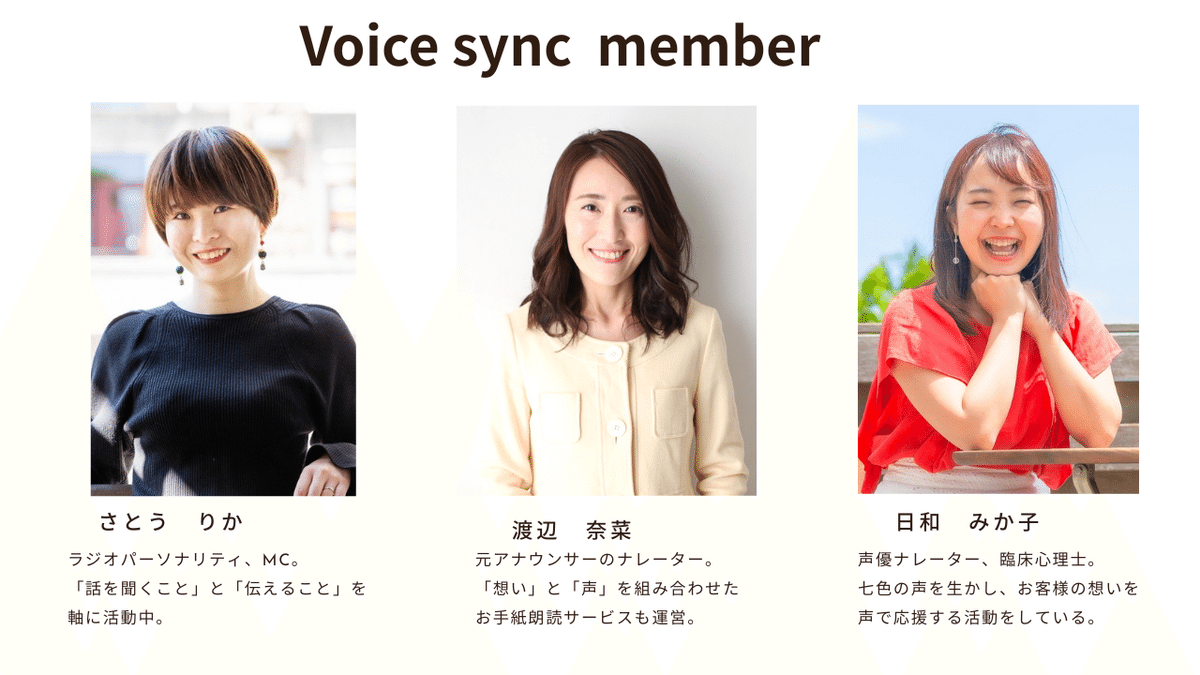 Voice syncのインタビュープログラム、はじまります。｜Voice Sync