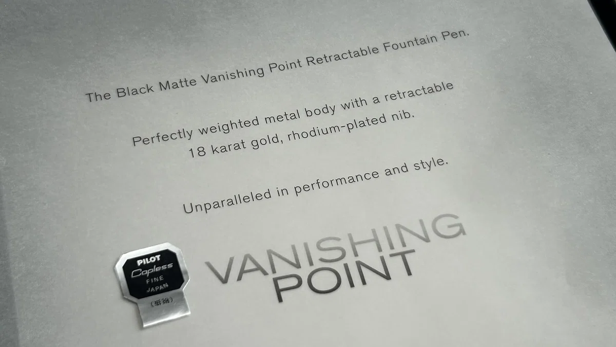 キャップレスブラックマット.vanising point｜二十四