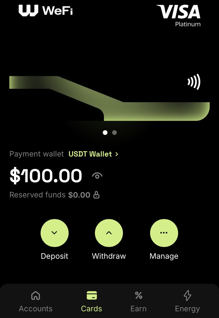 WeFi Card をActiveにしよう｜少額でエアドロ