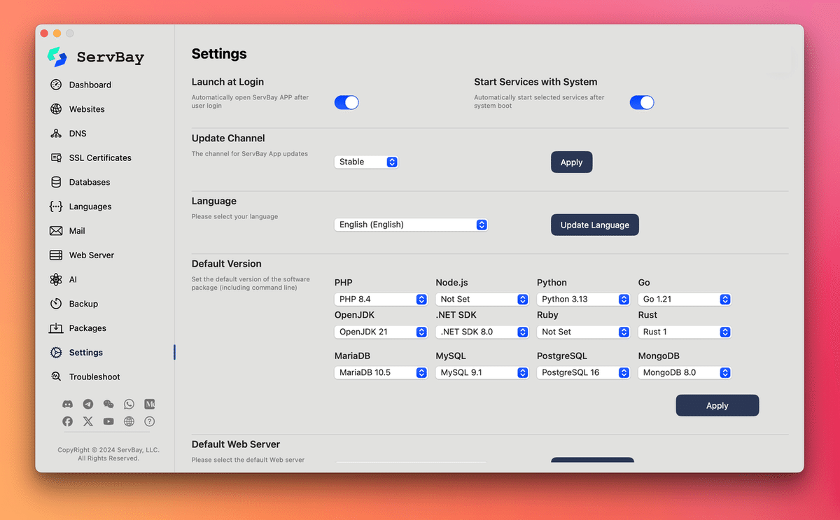 ServBay: ワンクリックでmacOSに完璧な開発環境を構築｜ServBay