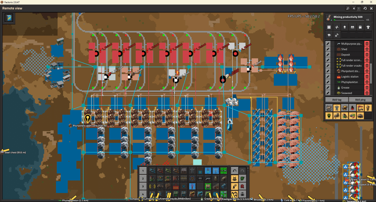 Factorio 2.0.47 Pyanodon(pY) 4,933h/ mining 508/109 eSPM｜spiral_power