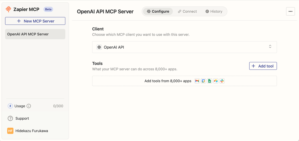 OpenAI の Responses API の MCPツール で Zapier MCP を試す｜npaka