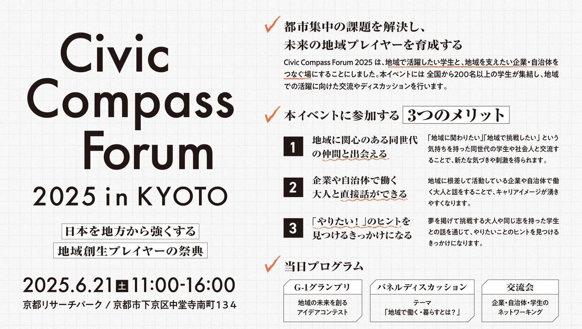 偶然の出会いが、僕の「ミッション」になった話。｜Civic Compass Forum 2025 in KYOTO（公式）