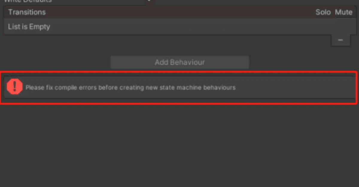 VRC改変備忘録"please fix compile errors before creating new state machine behaviours"の解決方法｜にゃらると