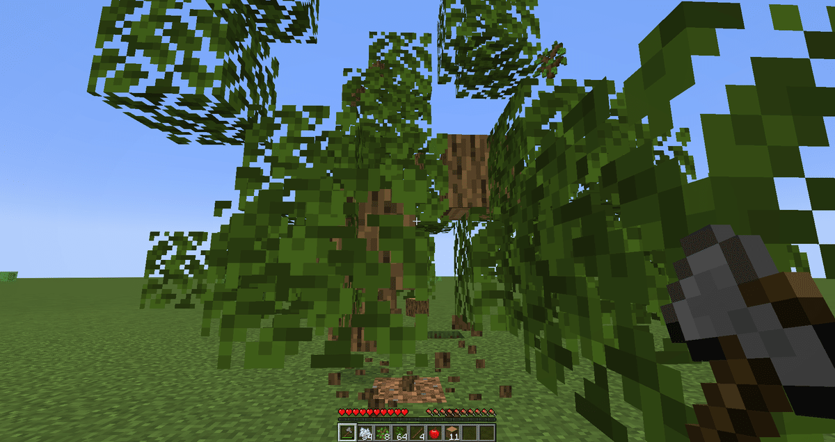 【マイクラ】一括破壊系MOD紹介③FallingTree【程よい木こり】🎁日本語化リソースパック付｜ボイやん