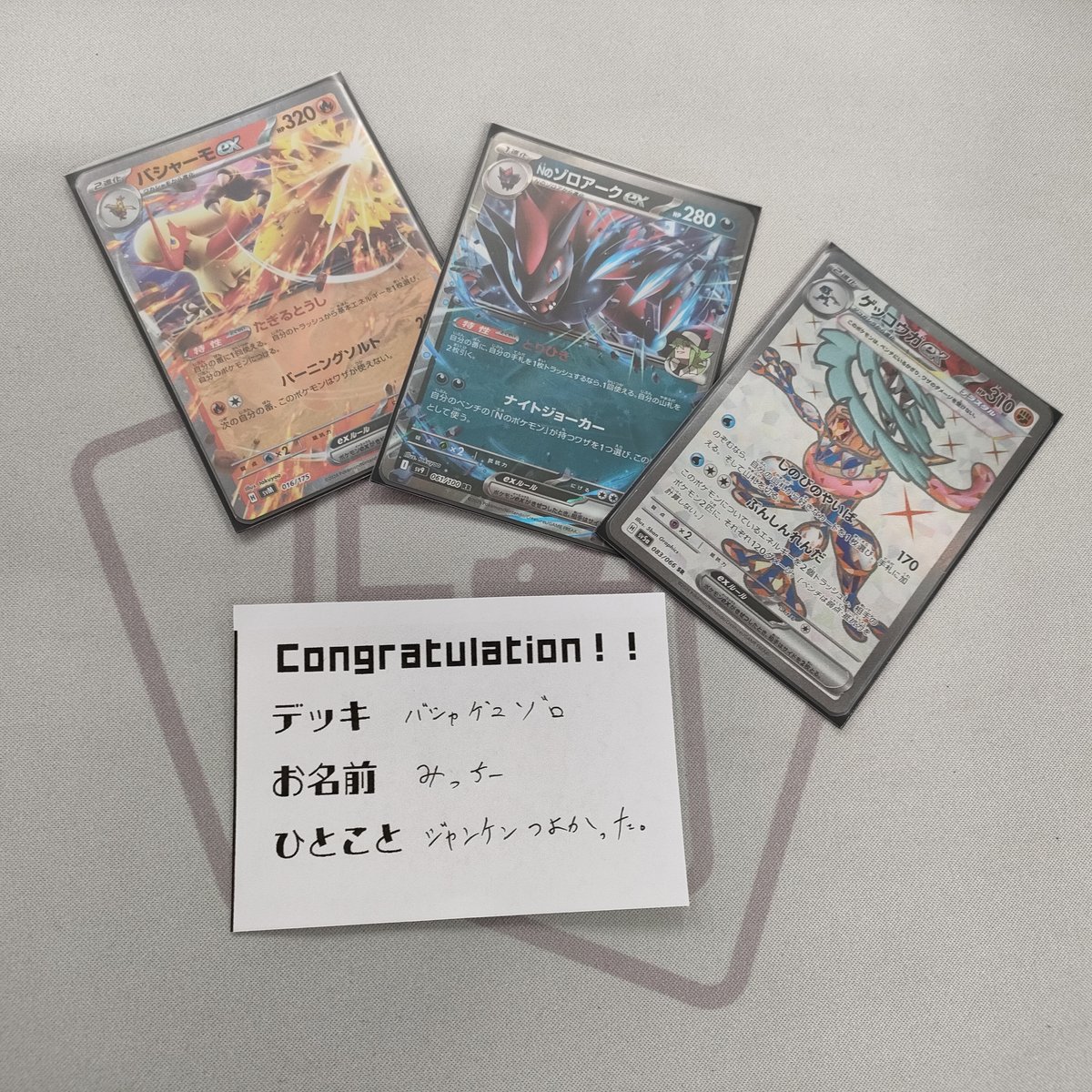 2025/5/31 13:00の部 ジムバトル開催結果｜TOYGER TCG