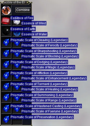 Everquest THJ日記: Prismatic Scale of the Elementsを作る｜Marimo