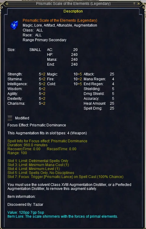 Everquest THJ日記: Prismatic Scale of the Elementsを作る｜Marimo