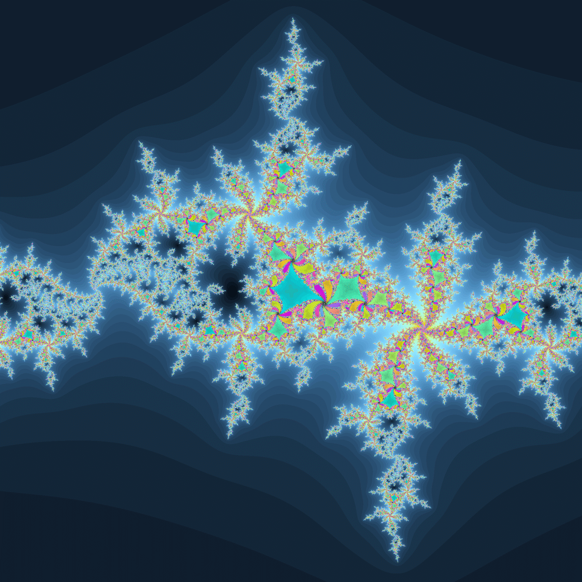 今週のフラクタル86 (c((z+0.01/(z-0.2)+0.1)^2-(z+0.01/(z-0.2)+0.1)))｜108Hassium
