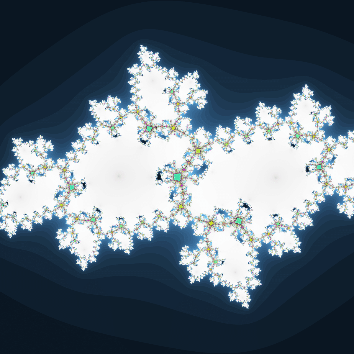 今週のフラクタル86 (c((z+0.01/(z-0.2)+0.1)^2-(z+0.01/(z-0.2)+0.1)))｜108Hassium