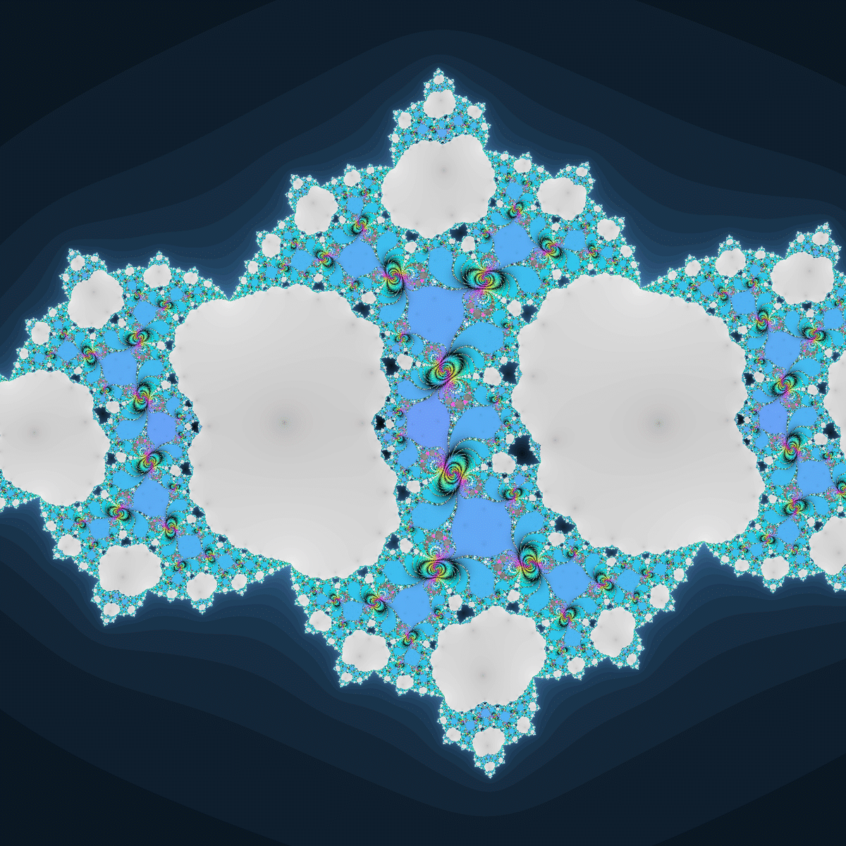 今週のフラクタル86 (c((z+0.01/(z-0.2)+0.1)^2-(z+0.01/(z-0.2)+0.1)))｜108Hassium