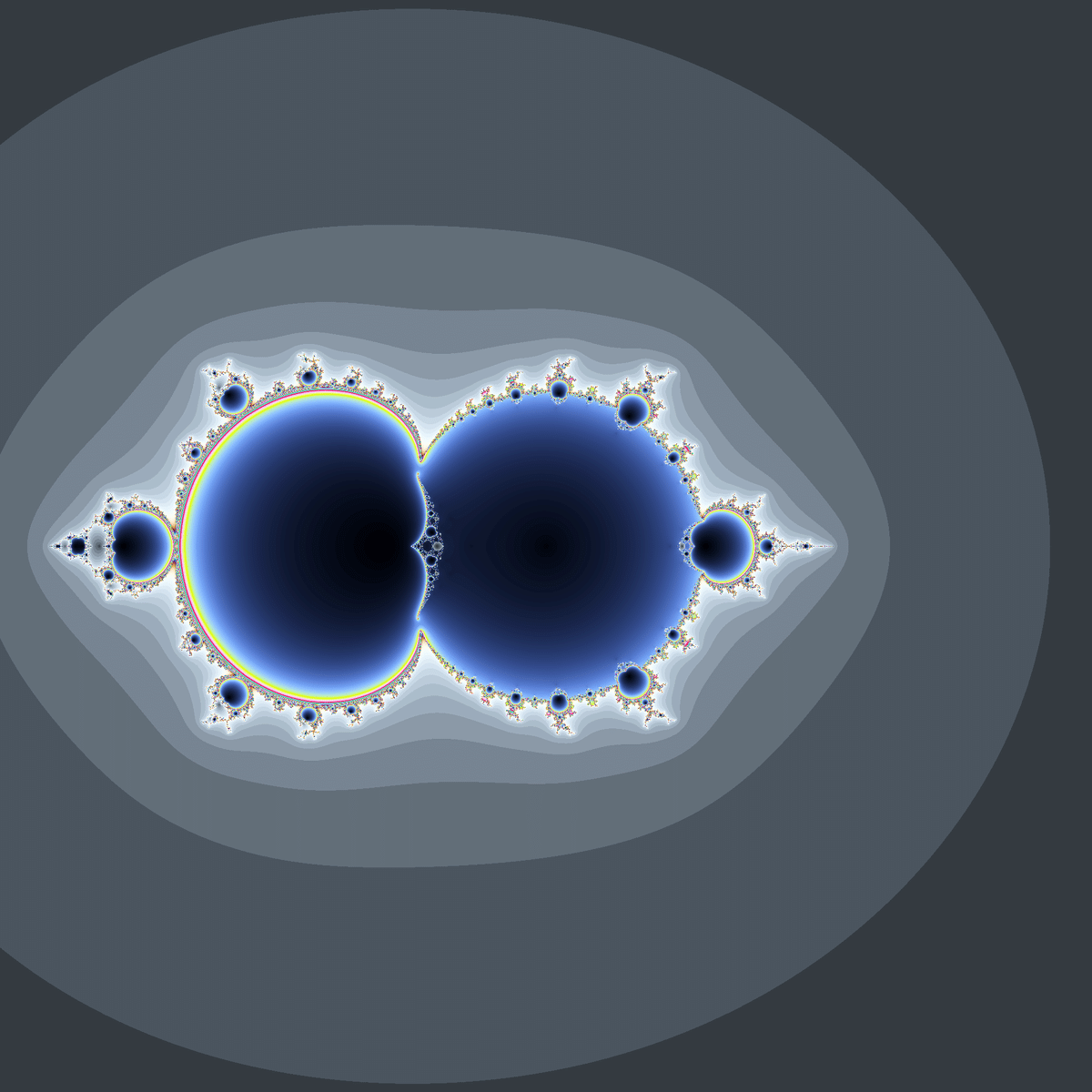 今週のフラクタル86 (c((z+0.01/(z-0.2)+0.1)^2-(z+0.01/(z-0.2)+0.1)))｜108Hassium