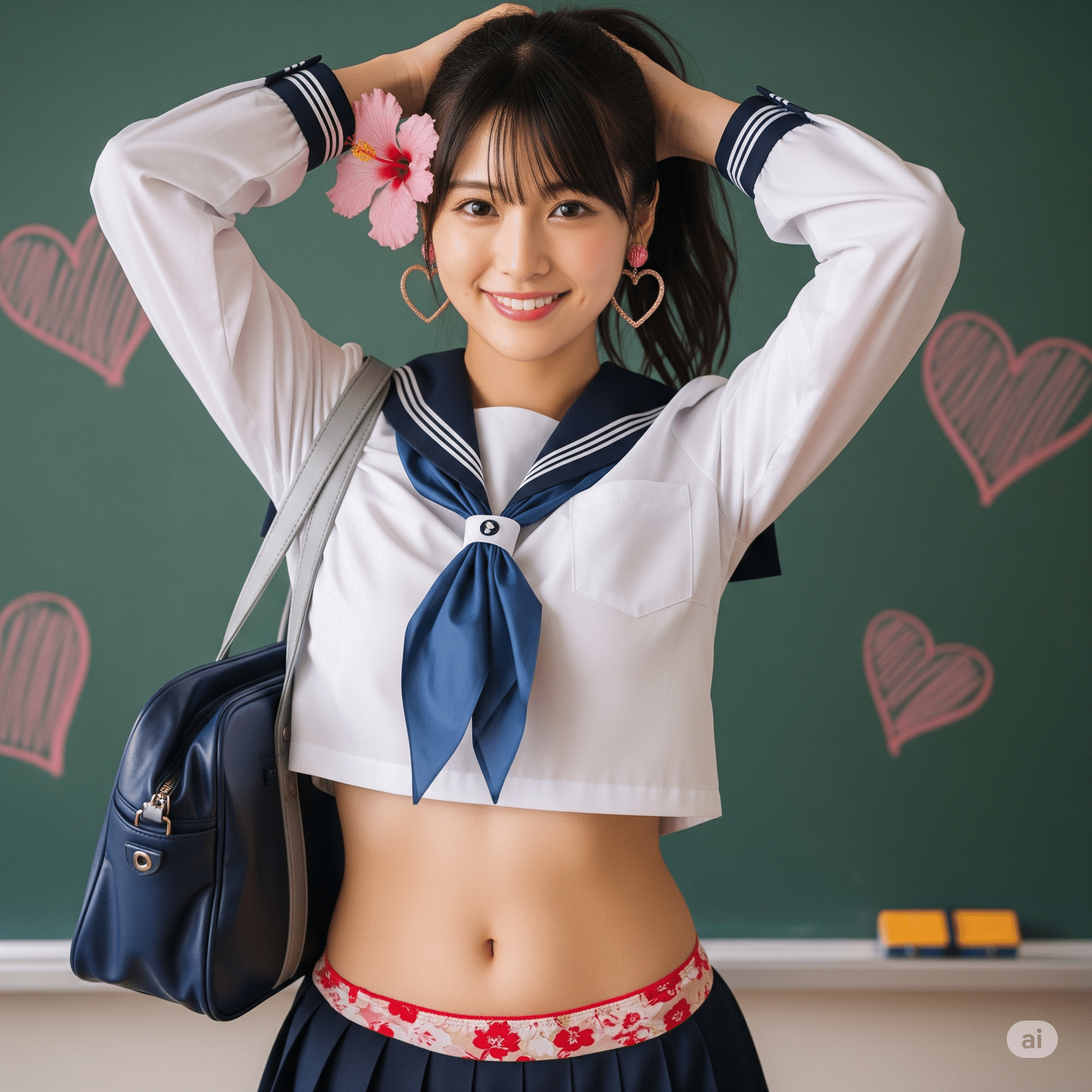 AI画像 🚀女子高生＜JK> 制服（教室編） 「16枚」（有料：写真販売中）｜AI画像 （リアル）