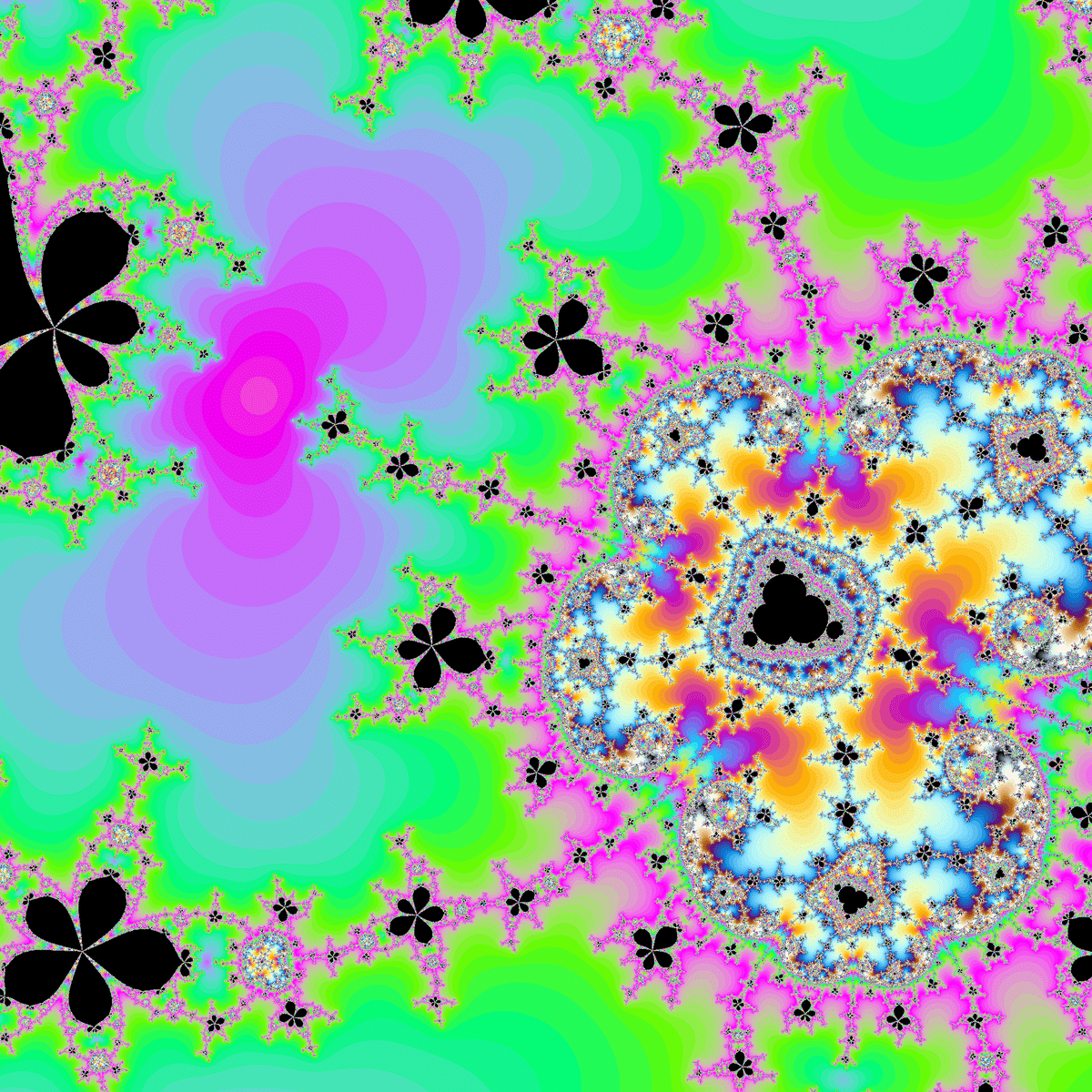 今週のフラクタル86 (c((z+0.01/(z-0.2)+0.1)^2-(z+0.01/(z-0.2)+0.1)))｜108Hassium
