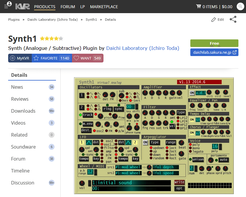 Synth1 Patches｜Akihiko YAMAZAWA