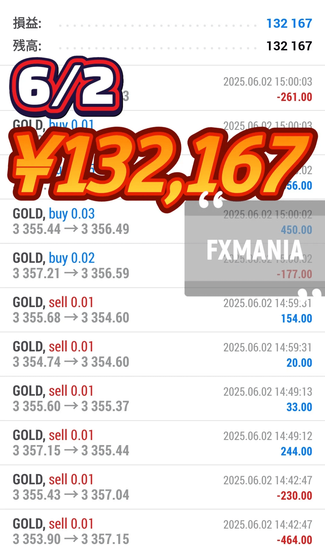 【6/2】EAでの収支報告｜北杜@FX MANIA