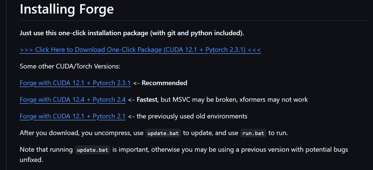 Stability Matrixで新版Forgeのインストールエラーの対処+@｜shiba*2