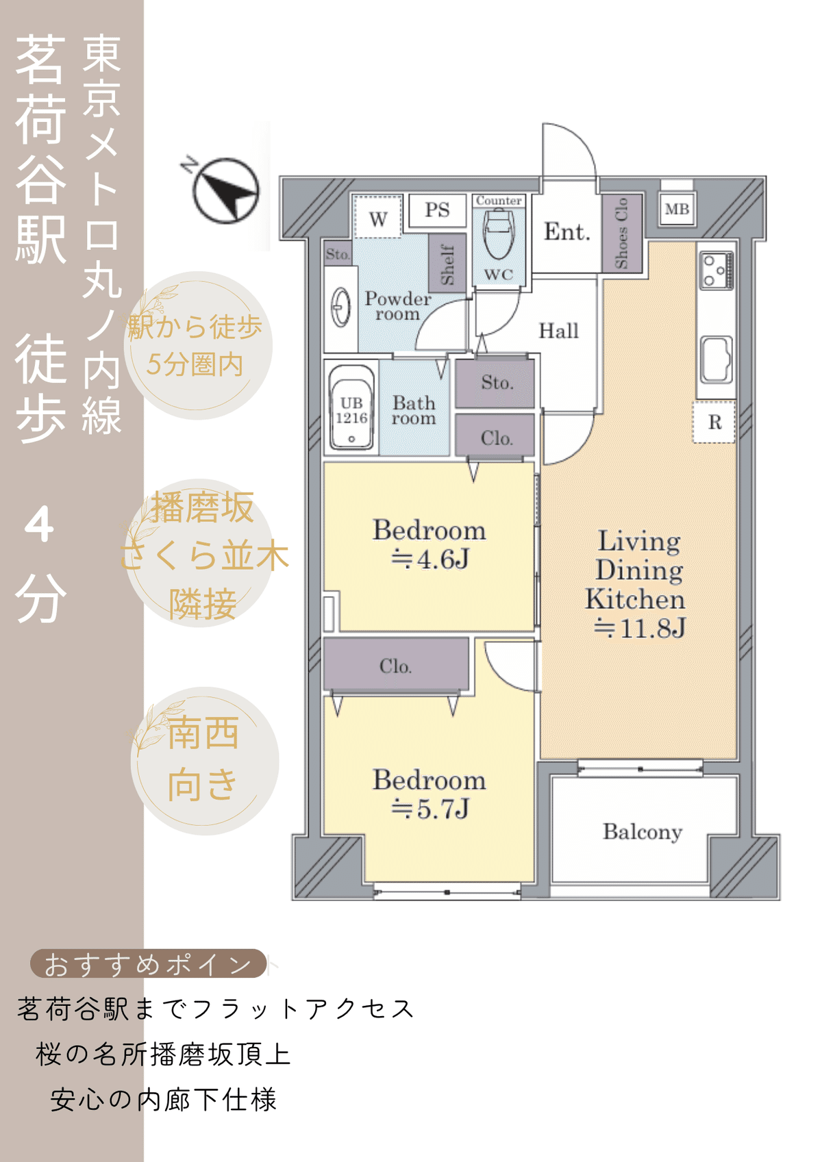 パーク・ノヴァ小石川 202号室 7,180万円（税込） 2LDK｜クリアトラン ｜ 仲介手数料定額の不動産