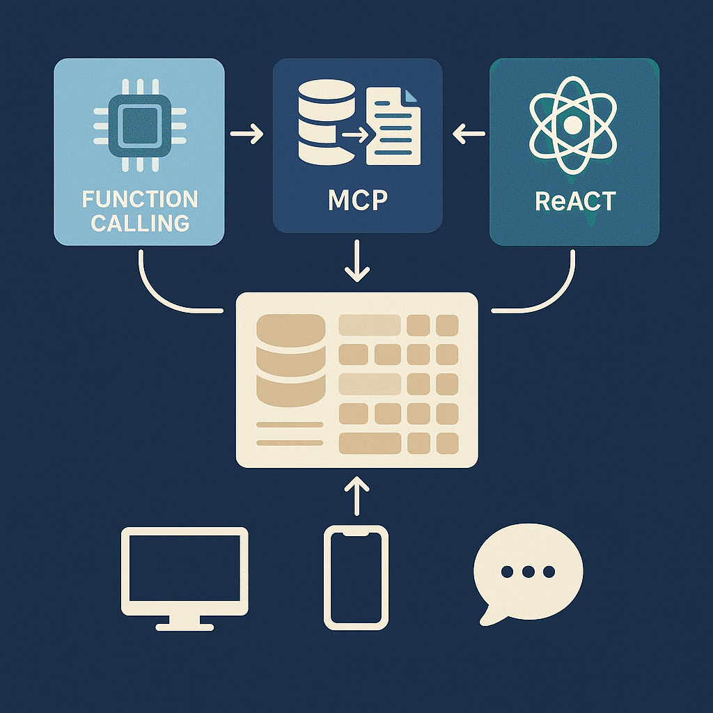 2025年版：MCP × ReAct × Function Calling によるLLM統合設計ガイド — AI連携アーキテクチャの“次の標準”を図解とコードで解説 —｜合同会社Mauve