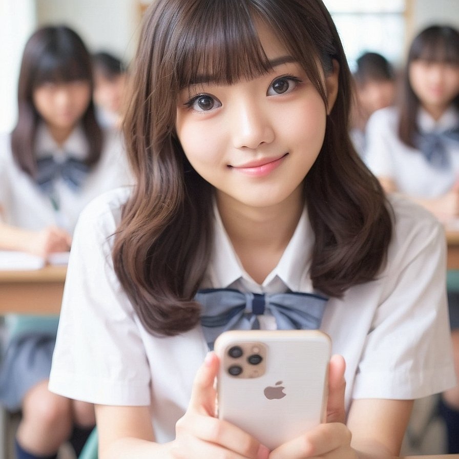 AI画像 販売 女子中学生 女子高生 スマートフォン スマホ 美人 美女 Leonardo AI ＜30枚＞（有料：写真販売中）｜AI画像 AI画像生成の達人！スペシャリスト