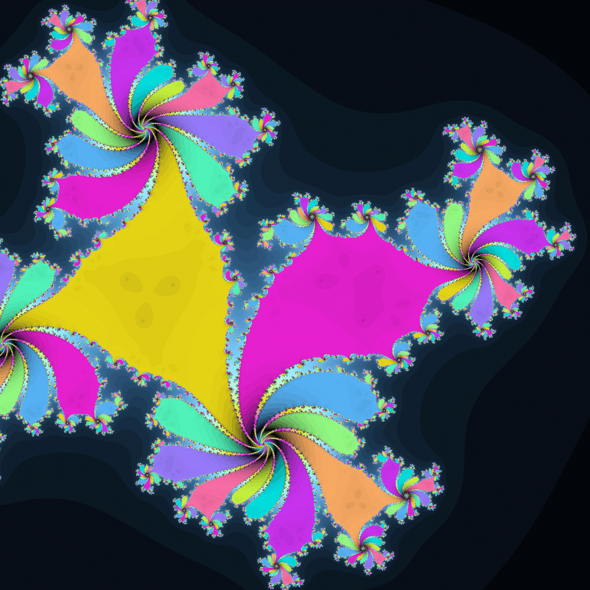 今週のフラクタル87 (z^4-z^3+c)｜108Hassium