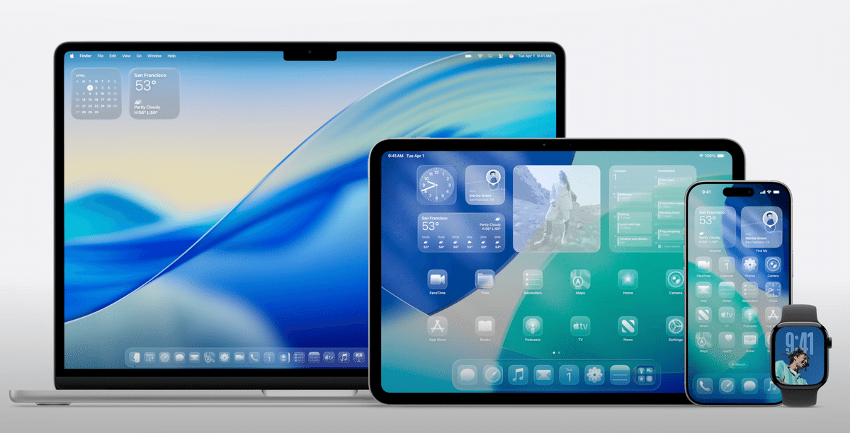 Apple が発表した Liquid Glass の美しいUI をじっくり見てみる。【Web Design Talk】｜How many ...