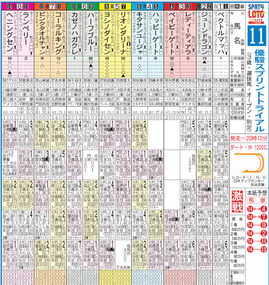 6月12日 大井11R 優駿スプリントトライアル！｜GAMERA777