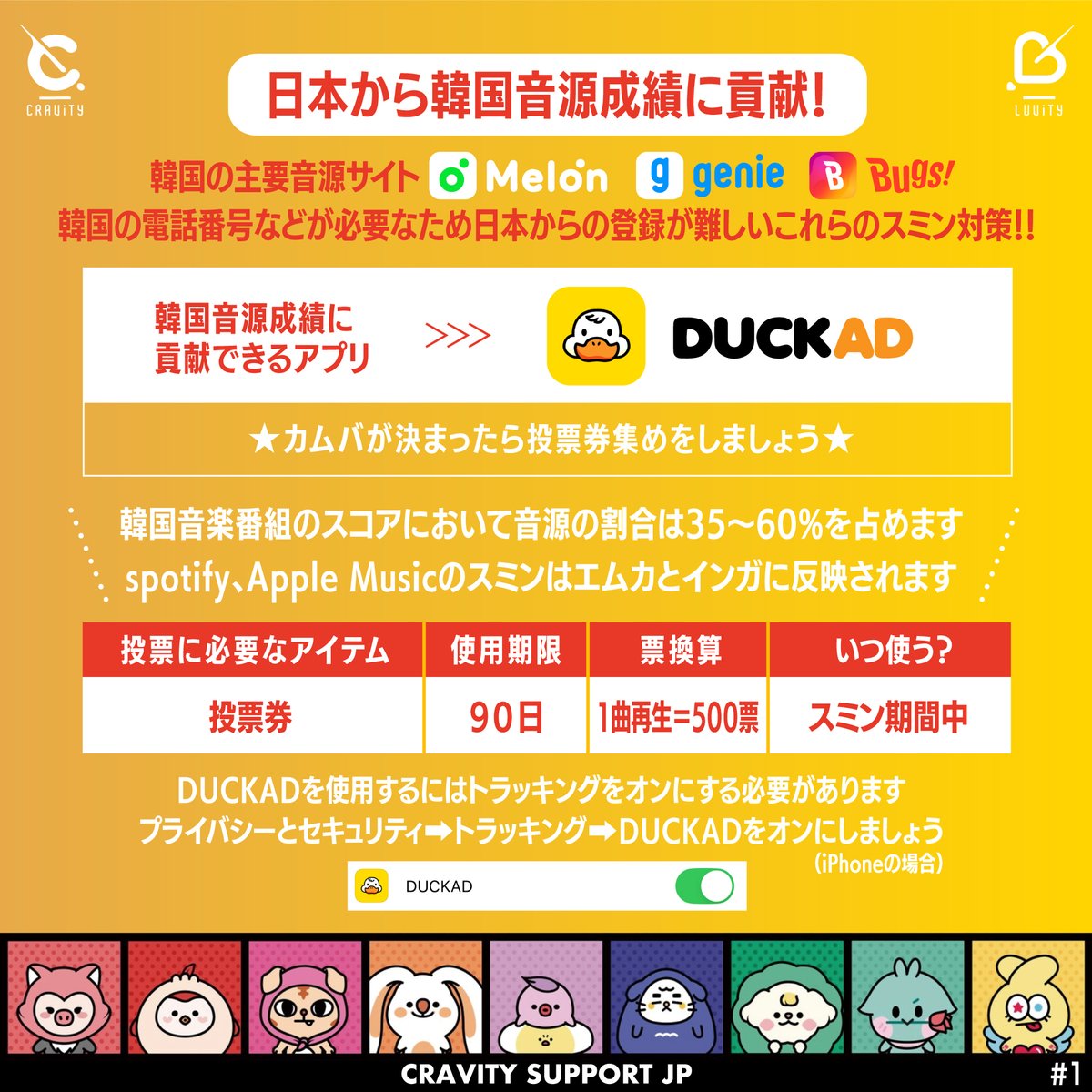 DUCK ADの使い方｜CRAVITY SUPPORT JP