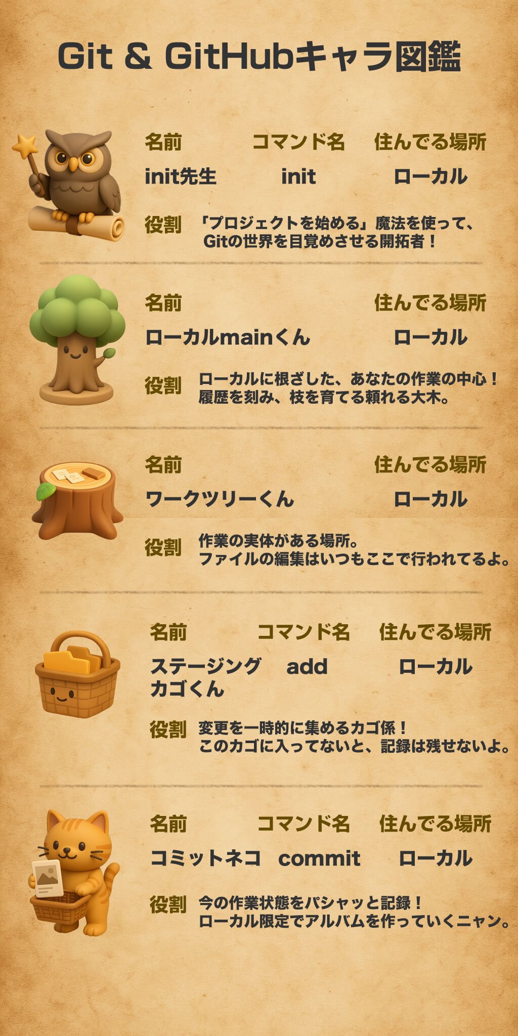 Gitアレルギーが治っちゃう！キャラで覚えるGitローカル編（Cursor対応）【1/4】ローカル編 GPTs付き！｜コタ