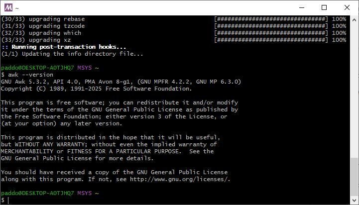 【Windowsでawkを使うには？MSYS2を使った環境構築手順まとめ】｜ぶらたん