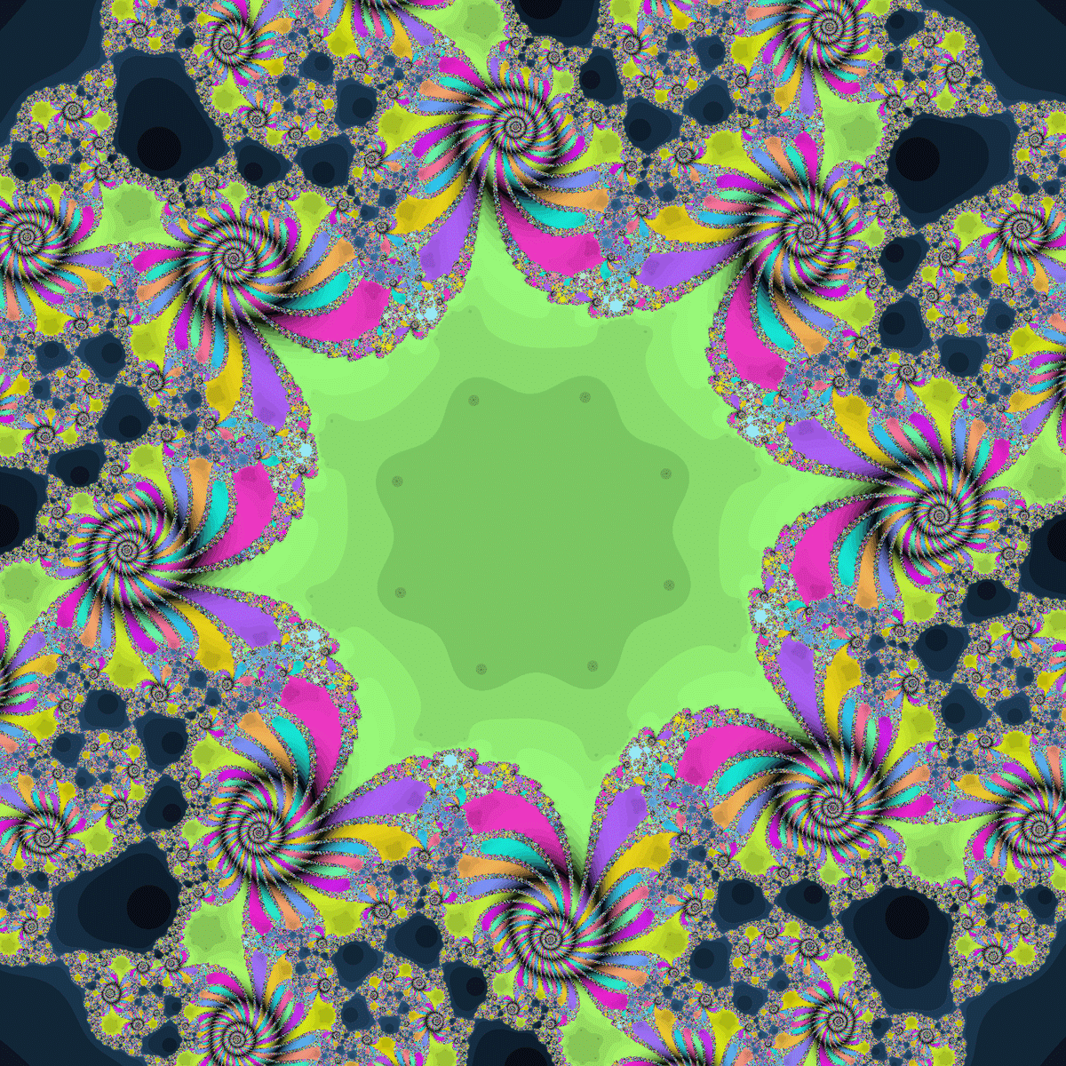 今週のフラクタル88 (c/(z^8-1)+1)｜108Hassium