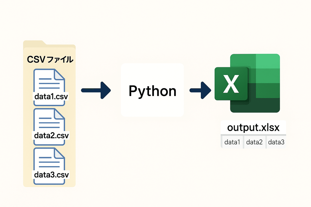Pythonで簡単自動化！複数CSVを1つのExcelにシート分けでまとめる方法｜学びの探求者（Nao）