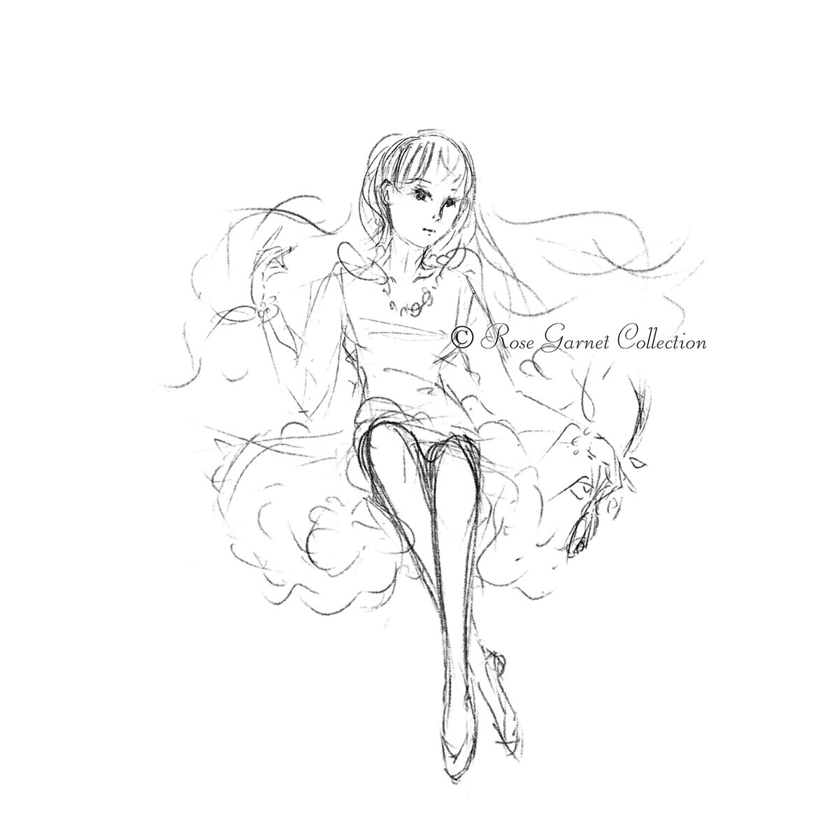 久々に、全身プロポーションの躍動を描いています｜Rose Garnet