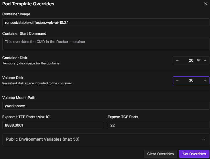 GPUレンタルの「Runpod」でStable diffsuionの環境を構築してWEBUIを起動する方法｜nobin@noteで生活している人