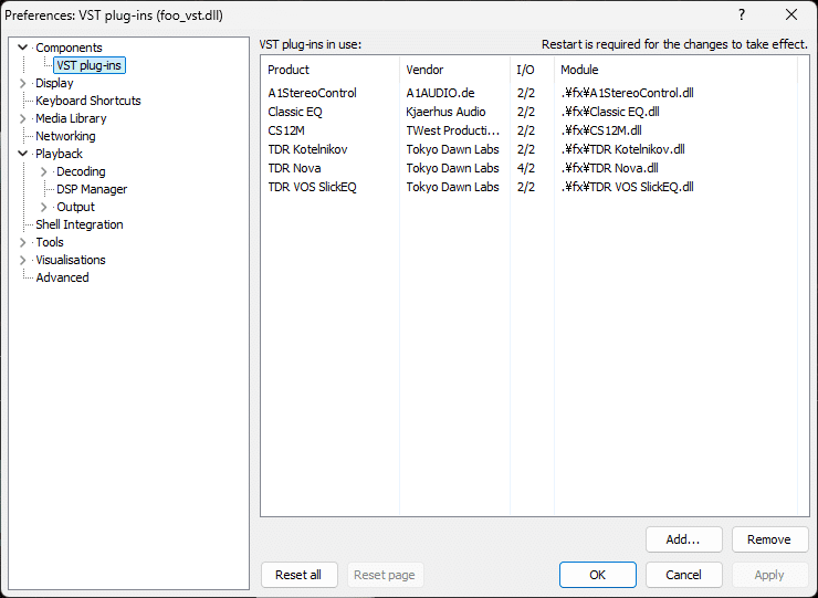 foobar2000 DSP＋VST｜Akihiko YAMAZAWA