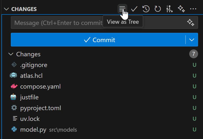[vscode] git scm "View as Tree" をデフォルトで有効にする｜オプティムくん