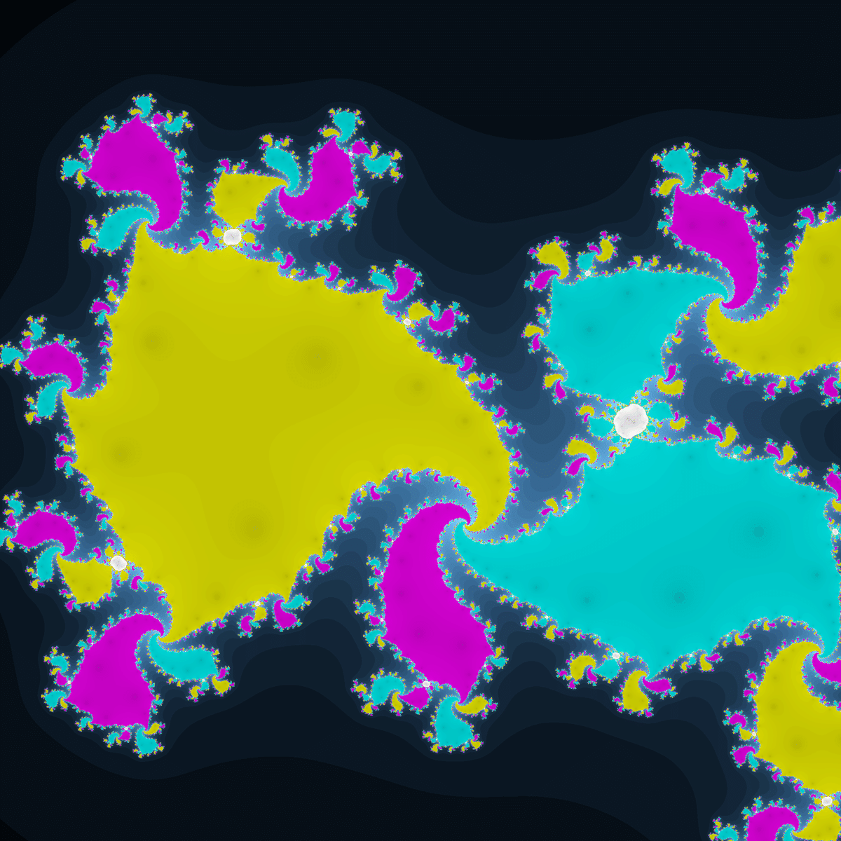 今週のフラクタル89 (0.75z^4-(c+1)z^3+1.5cz^2+c)｜108Hassium