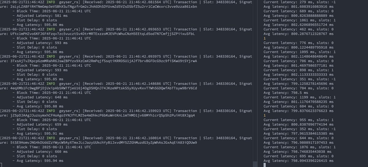 Solana Stream SDKにGeyser gRPC Rustクライアント追加。Node.jsより平均200ms以上高速｜kishi.sol