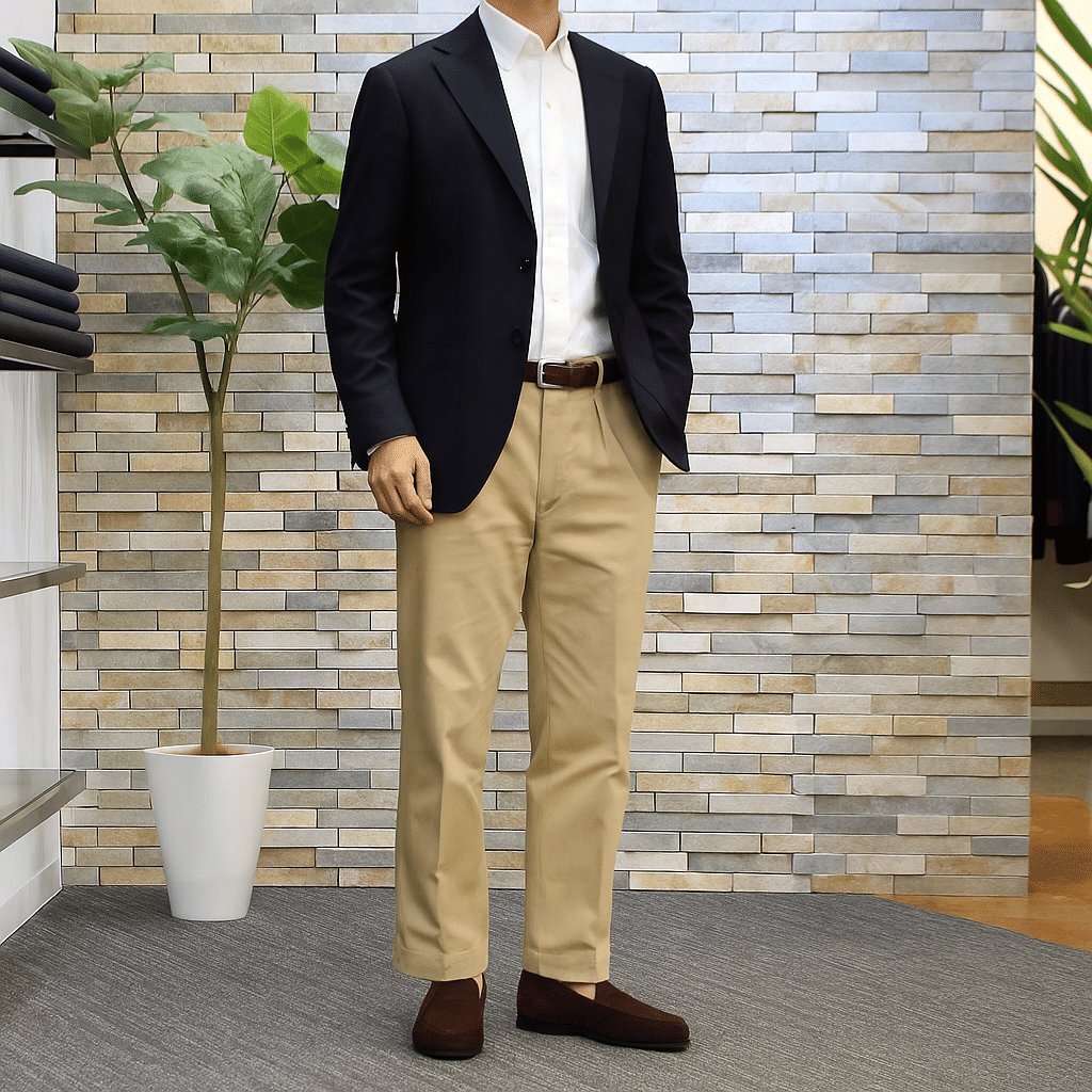 ネイビージャケットだけあればいい。灼熱のビジネススタイル攻略法。｜Supremo_ginza