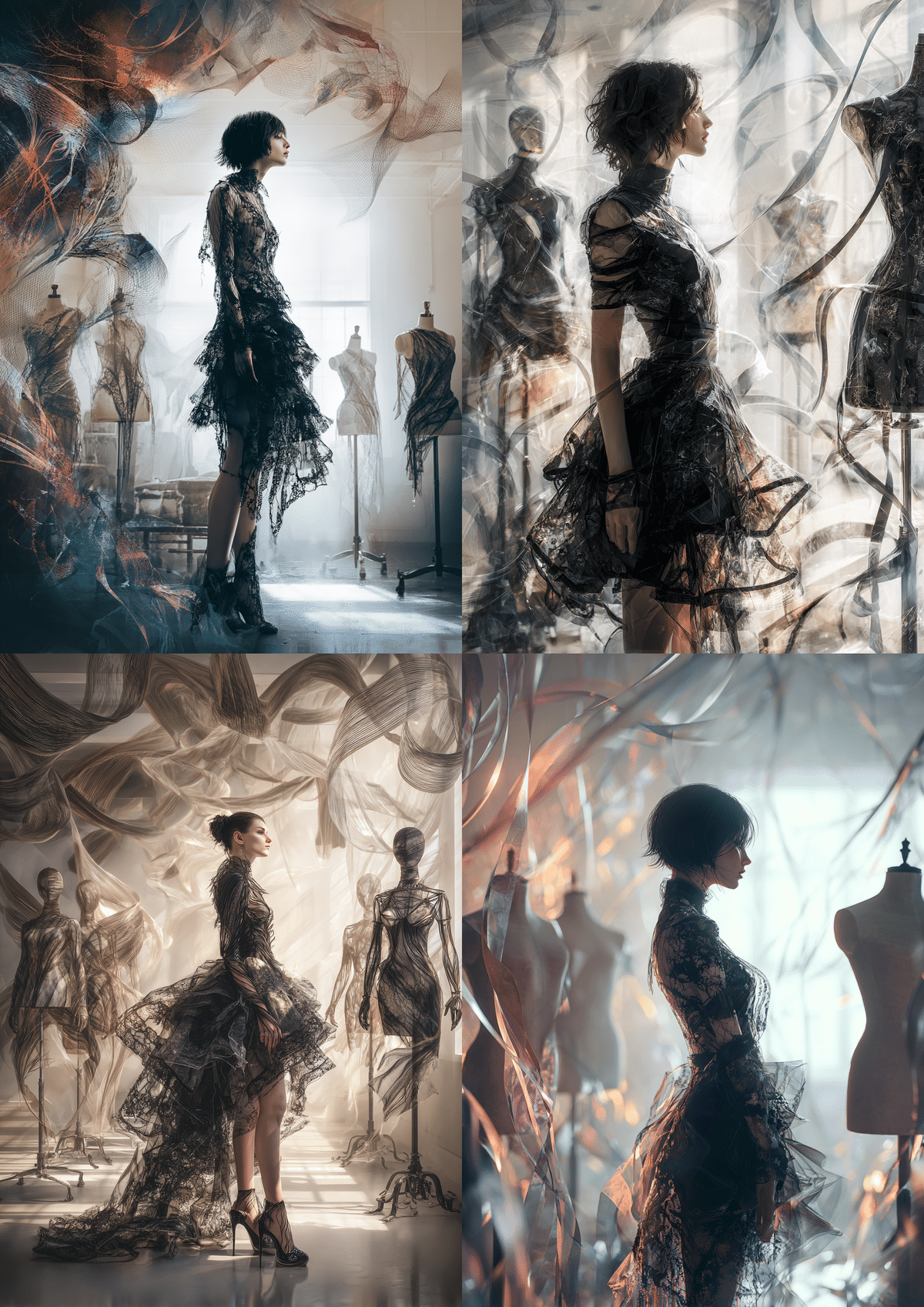 【Midjourney】100円プロンプト。 117．ランウェイの裏側｜味志ユウジロウ